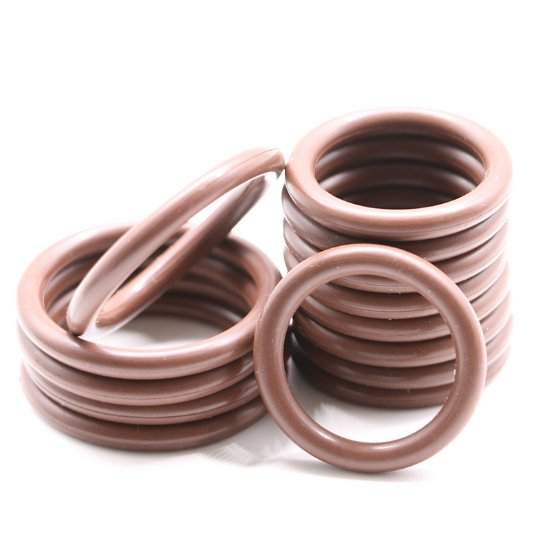 Brown FKM O Ring 70A Silicone Rubber Seal Gasket Corrosion Resistance