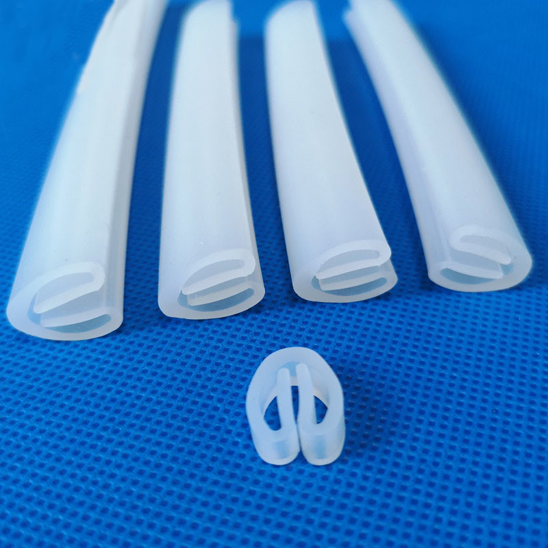 Transparent Rubber Silicone Strip Oilproof Silicone Rubber Extrusions ...